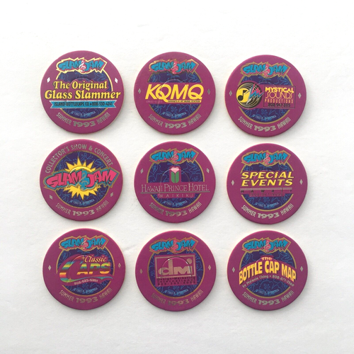 9x Slam & Jam Summer 1993 Hawaii Pogs Milk Caps Collector's Show Game ...