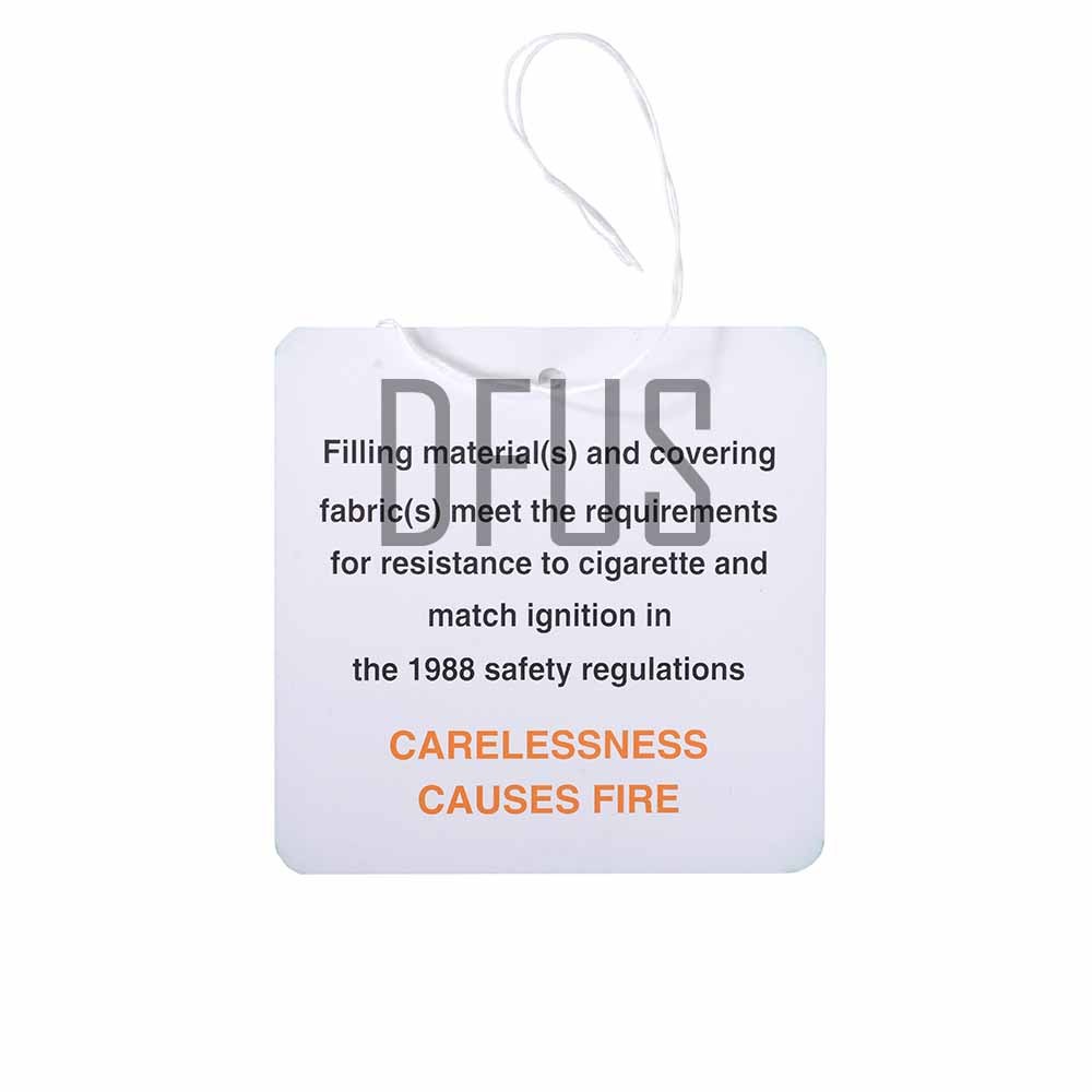 20x Furniture / Upholstery DL7 hanging labels * tickets. Fire safety ...