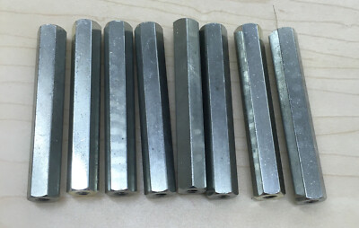 [8 Pack] Zinc Plated Brass Female 3/8” Hex standoffs 8-32 Thread x 2 1/ ...