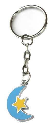 Moon & Star Crescent Key Ring Keyring Islam Muslim Blue & Yellow | eBay