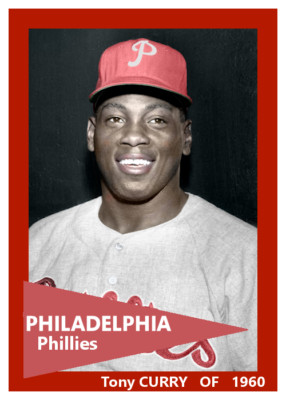 Tony Curry - 1960 Philadelphia Phillies - 2.5 x 3.5 custom card (blank ...