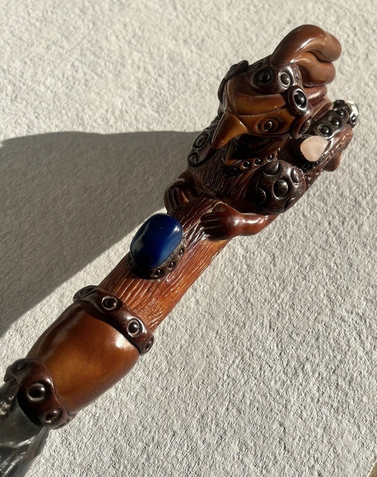 Handmade Black Obsidian Glass Knife 14” Native American Ceremonial ...