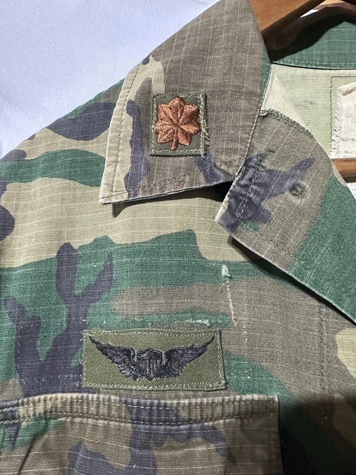 VTG US Army RDF ERDL Camo Jungle Coat Hot Weather Ripstop 70s w ...