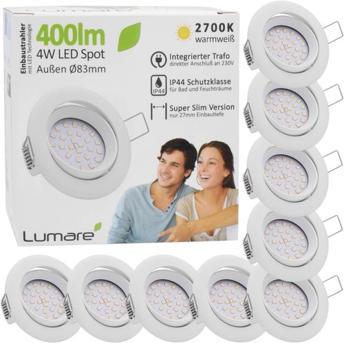 LED Recessed Spotlight | 400lm | Extra Shallow 27mm Installation Depth ...