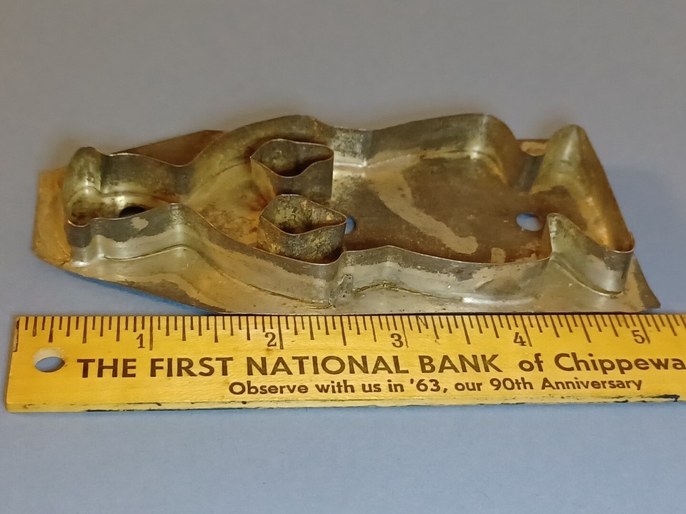Antique Primitive Flatback Tin Cookie Cutter Hand Soldered Woman Man ...