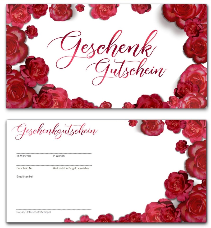 Viel Auswahl Geschenkgutscheine Gutscheinkarten Wellness Beauty Floristik Blumen | eBay.de