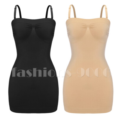 Womens Strapless Full Body Shaper Shaping Tube Tummy Control Slip Under ...