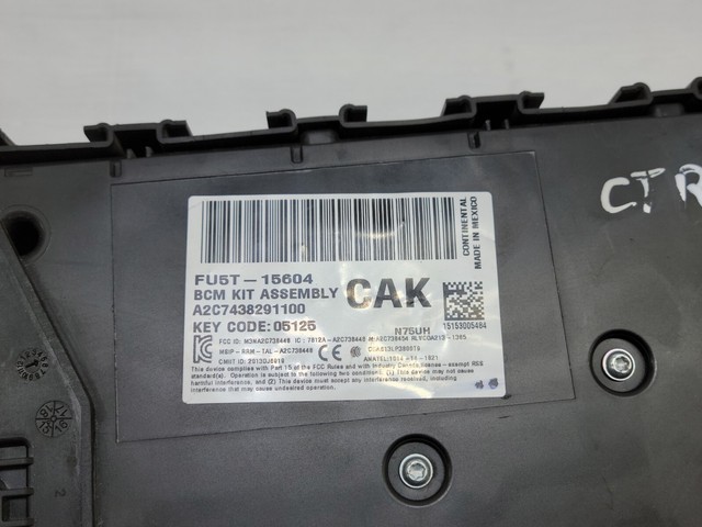 2016 Ford Fusion Body Control Module (bcm) Fu5t-15604-dal for sale ...