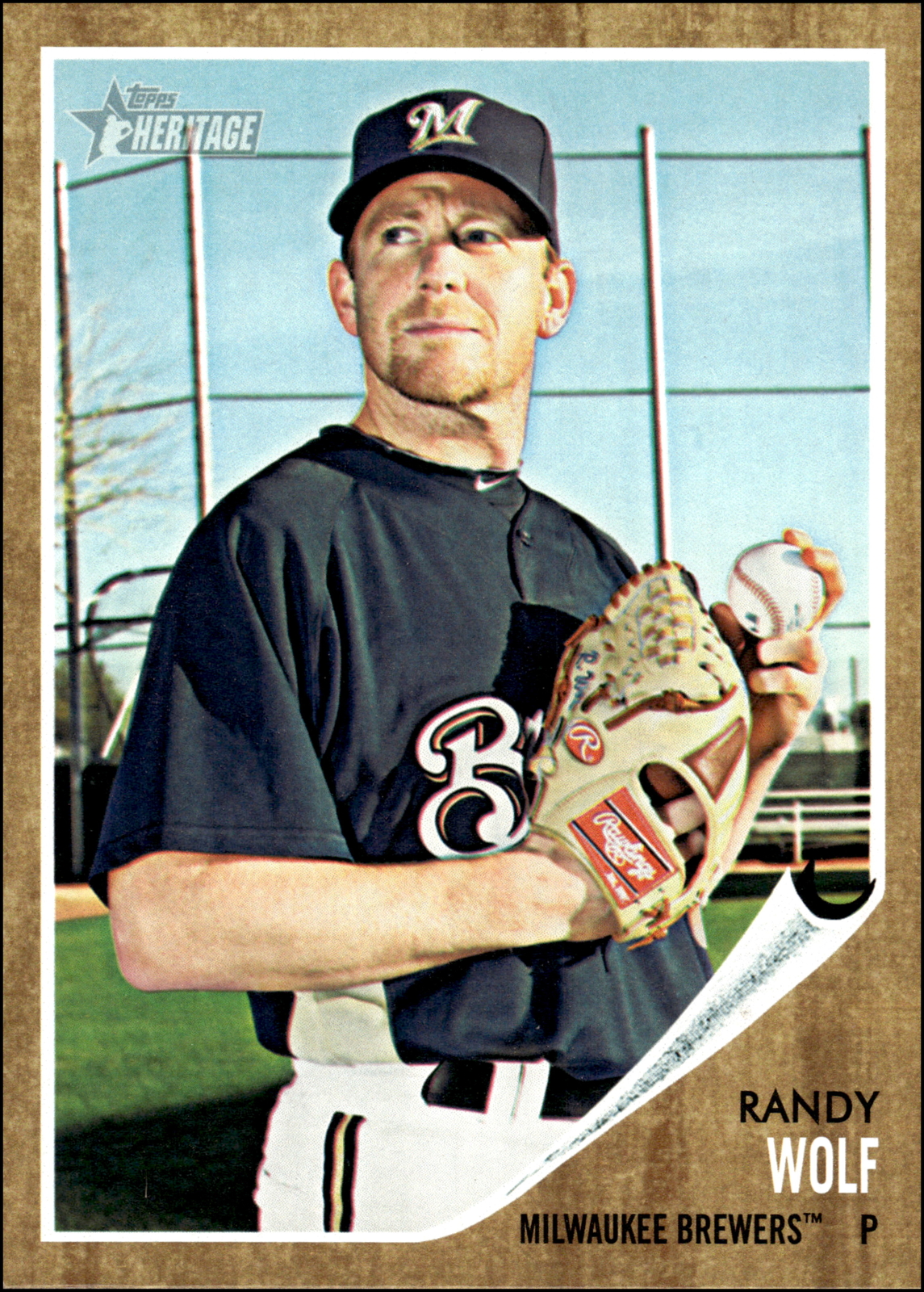 2011 Topps Heritage #361 Randy Wolf Milwaukee Brewers | eBay