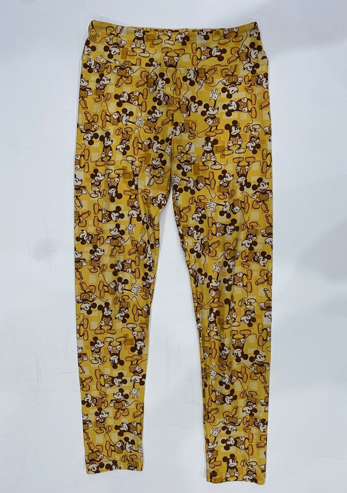 Lularoe Disney Mickey Mouse Golden Yellow Womens Leggings One Size Ebay