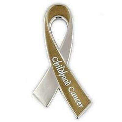 GOLD RIBBON LAPEL AWARENESS PIN CHILDHOOD CANCER CHILDREN KIDS | eBay