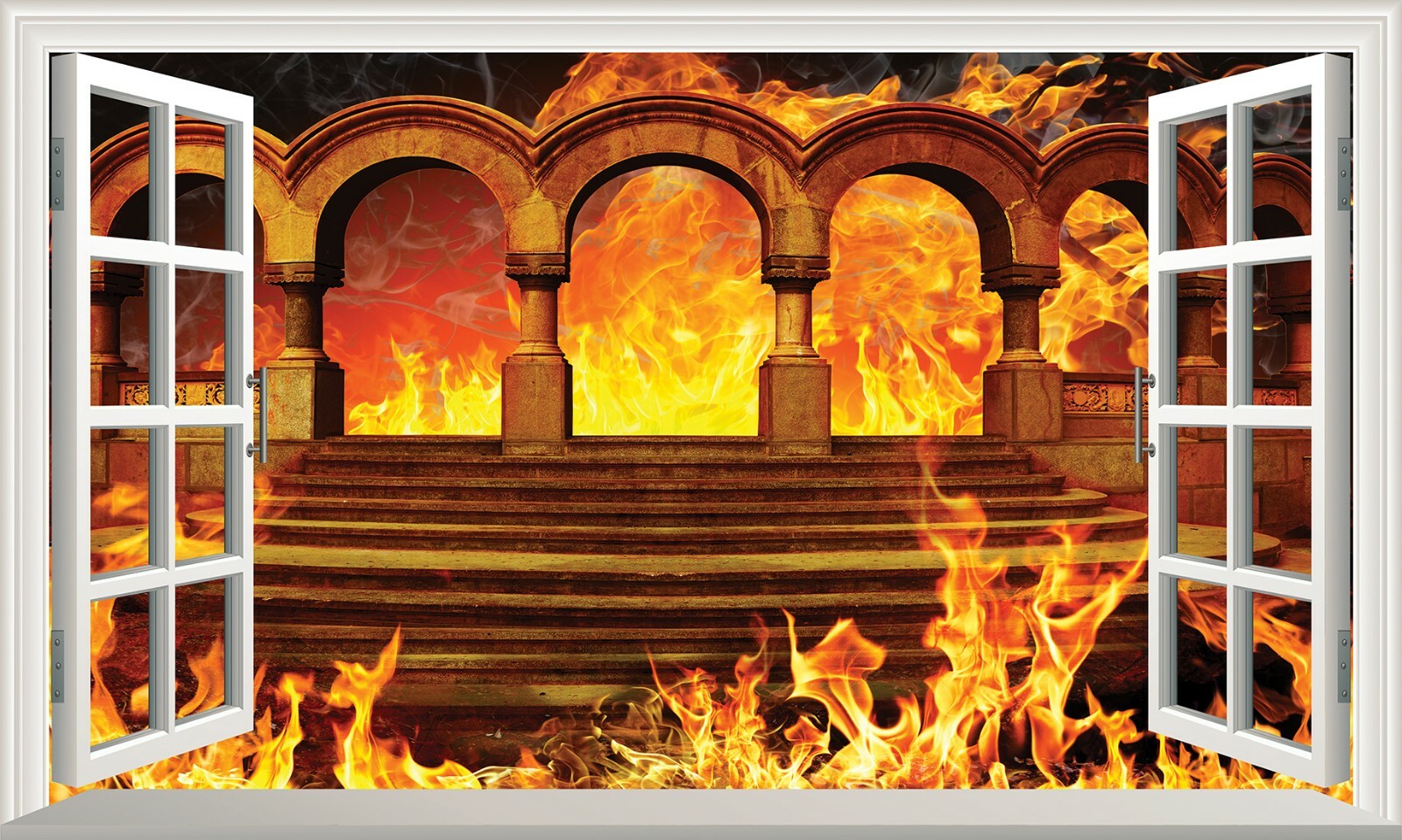 Window to Hell Magic Window Wall Self Adhesive Sticker Decal Large ...