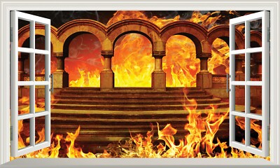 Window to Hell Magic Window Wall Self Adhesive Sticker Decal Large ...