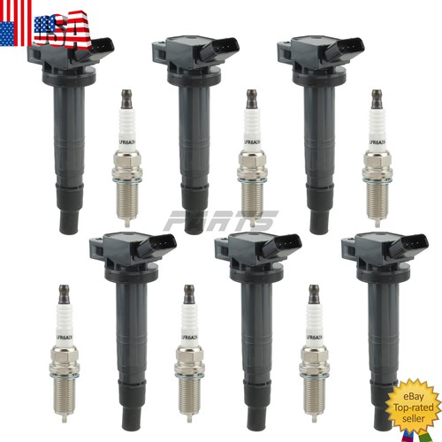 6X Ignition Coil + Spark Plug for Toyota Tundra Tacoma 4Runner Camry V6 ...