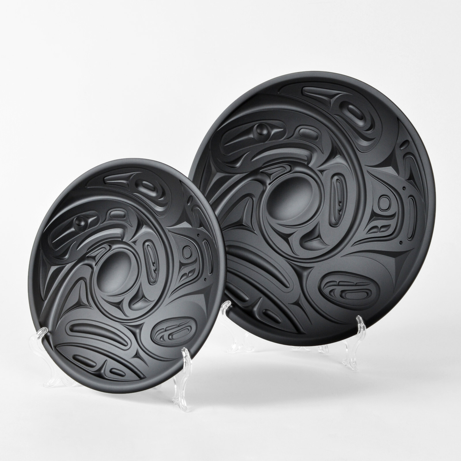 Corrine Hunt Recycled Glass Native Platters Set of Two | eBay