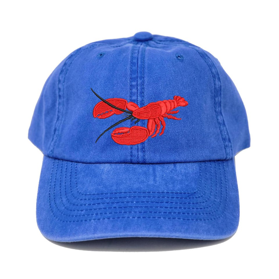 Wildlife Lobster embroidered dad hat, Red lobster embroidered ball cap ...