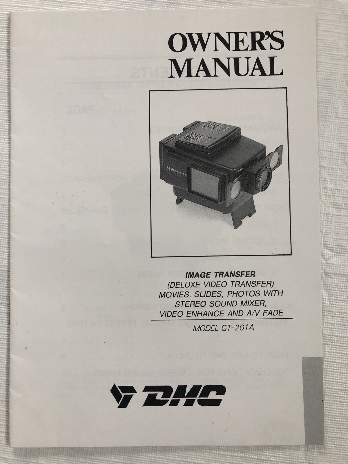 Vintage DMC Image Transfer - Model GT-201A. Never Used Excellent ...