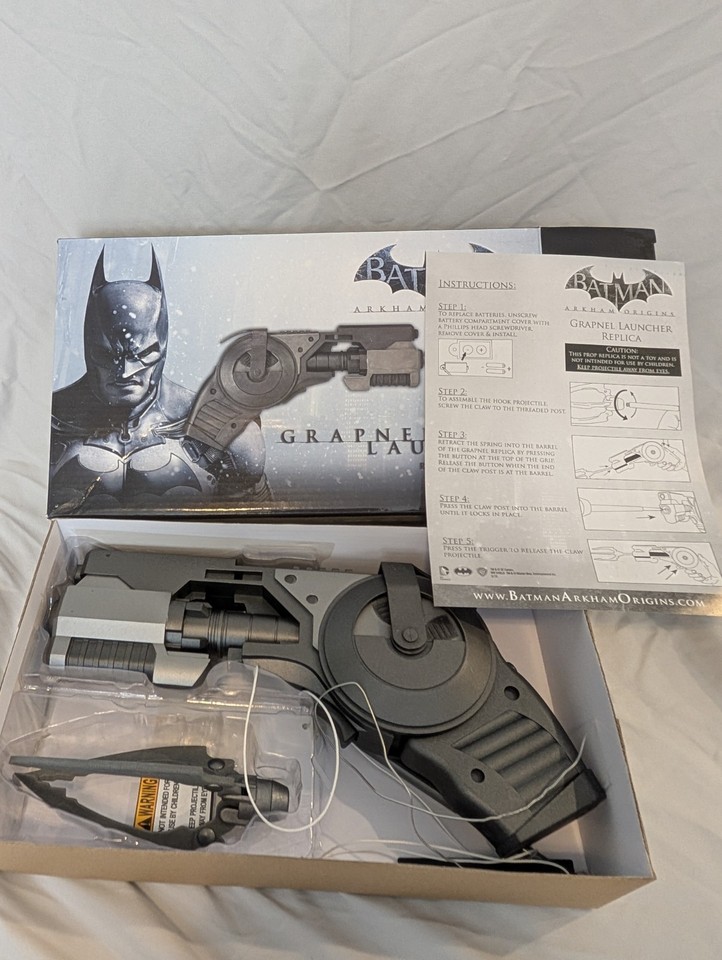 Batman Grapnel Gun Prop Replica Arkham Origins Grapple Hook Launcher | eBay