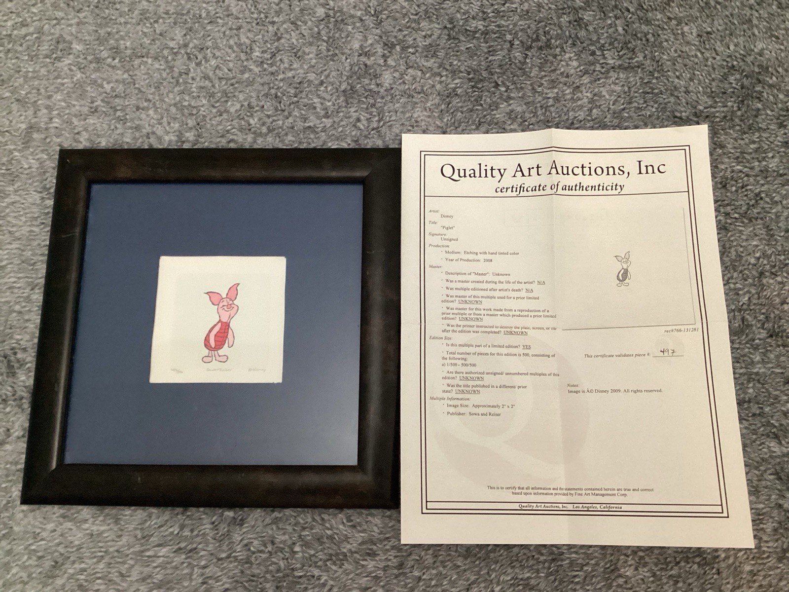 Sowa + Reiser Winnie The Pooh Piglet Limited Edition Etching /500 ...