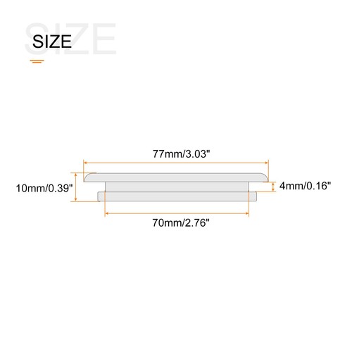 Rubber Grommet Mount Size 60 x 70mm Round Single-Sided, Pack of 6 | eBay