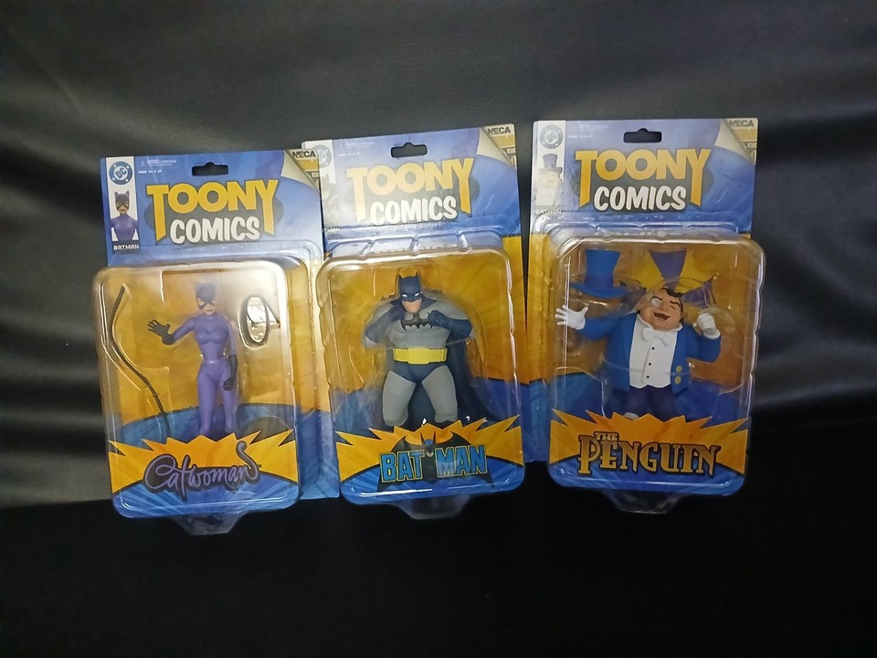 Neca Dc Toony Comics Wave 1 Batman Penguin Catwoman In Hand Sealed ...