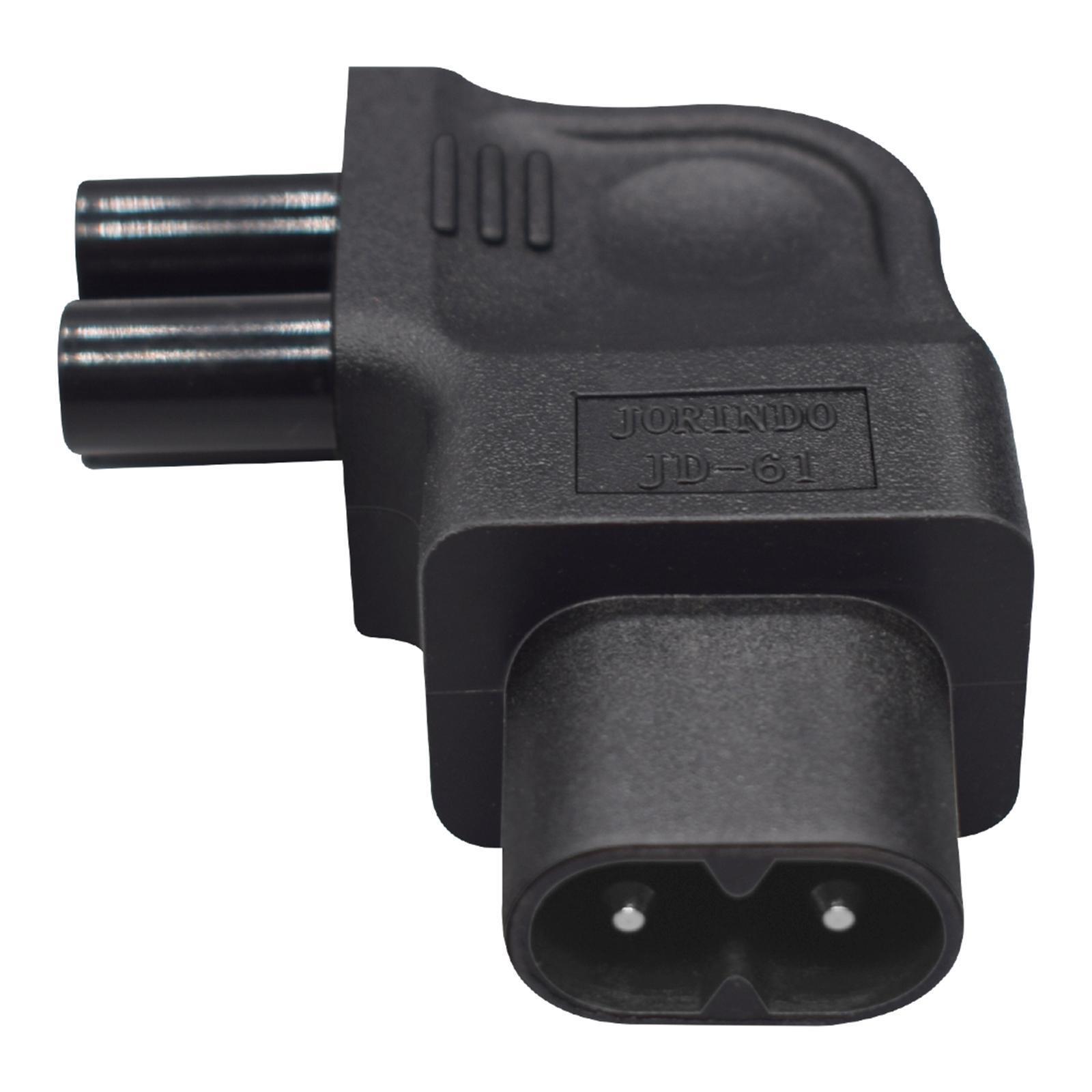 IEC320-c8 to C5 Power Adapter Low Resistance Right Bend Design AC Power ...