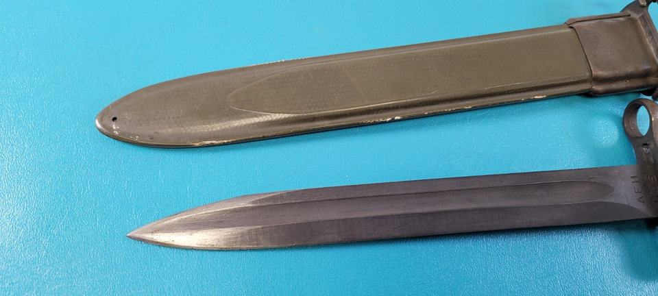WWII US Military M1 Garand Rifle AFH Bayonet Knife + Scabbard TR12 | eBay