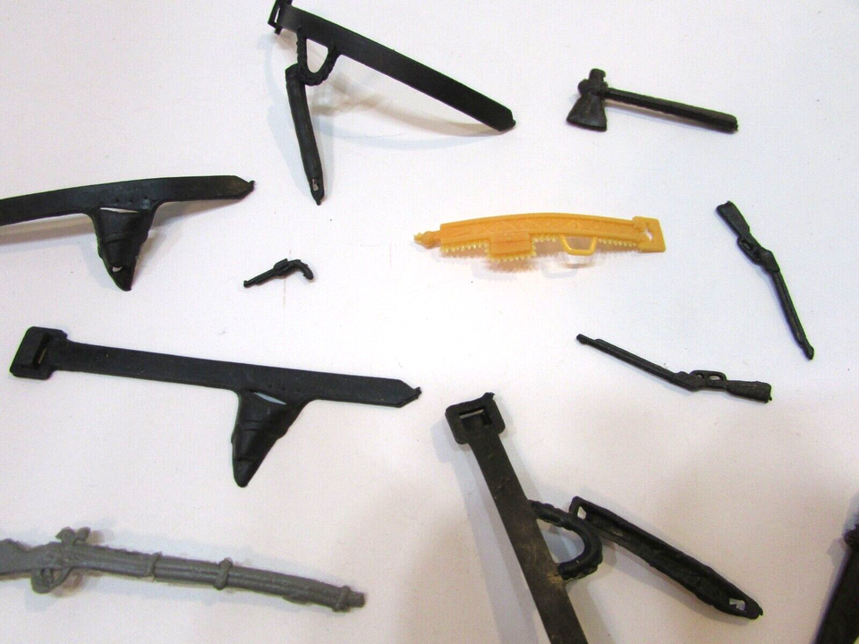 Group Miniature Toy Plastic Cowboy Indian Set Sword Knife Rifle Pistol ...