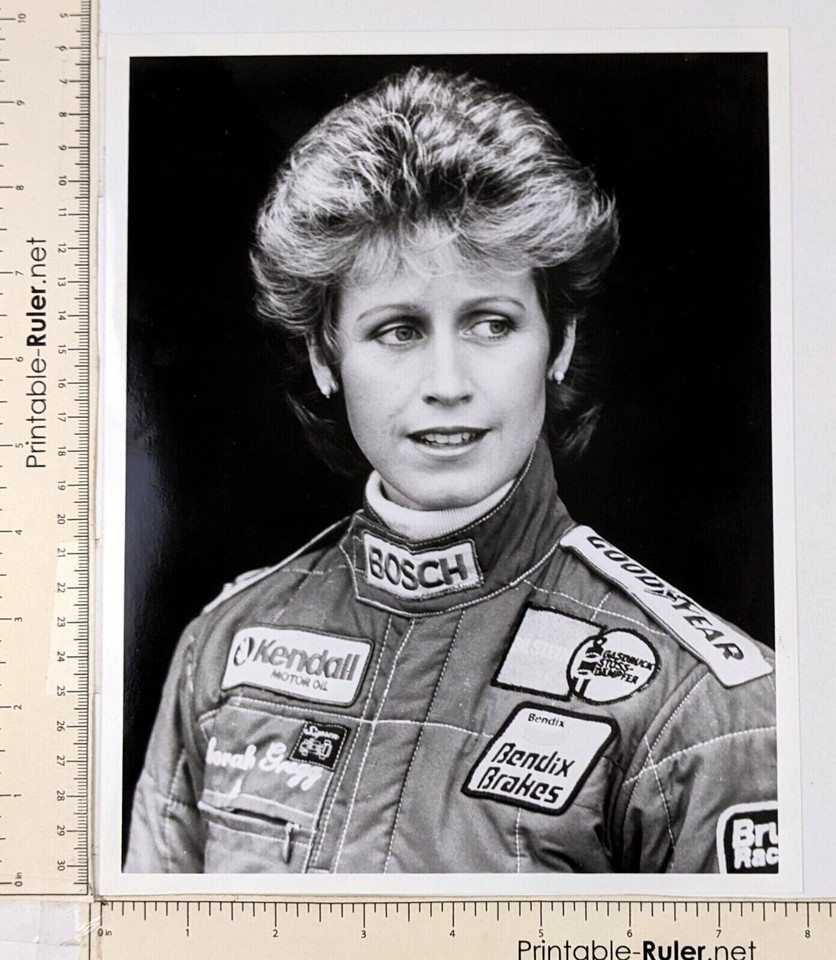1980s Deborah Gregg Female Race Car Driver Brumos Racing Vintage Press ...