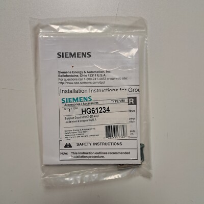 Siemens HG61234 Equipment Ground Lug Kit | eBay
