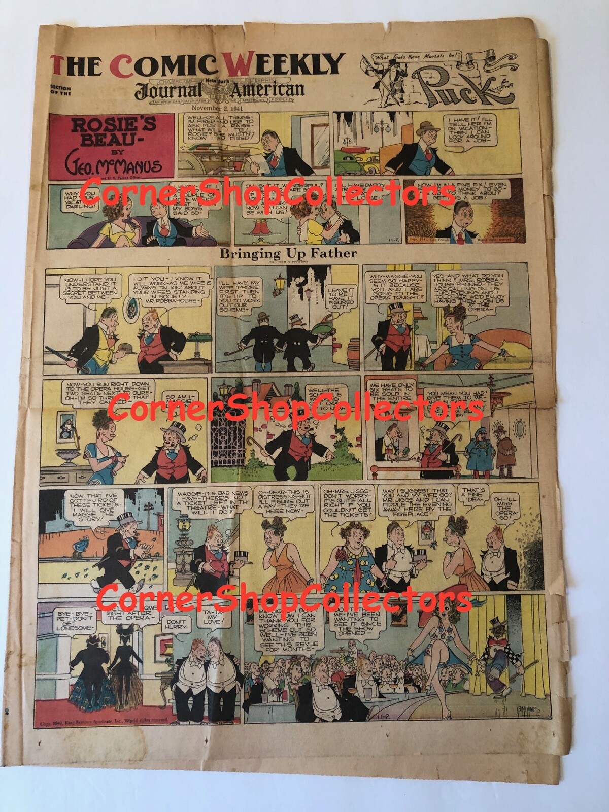 1941~WW2 ERA NEWSPAPER~COMIC WEEKLY AMERICAS GREATEST STRIP~PHANTOM ...