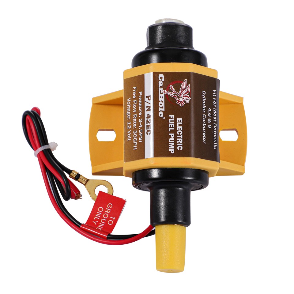 Universal Gasoline External Micro Electric Fuel Pump 12V 2-4.5PSI 30GPH ...