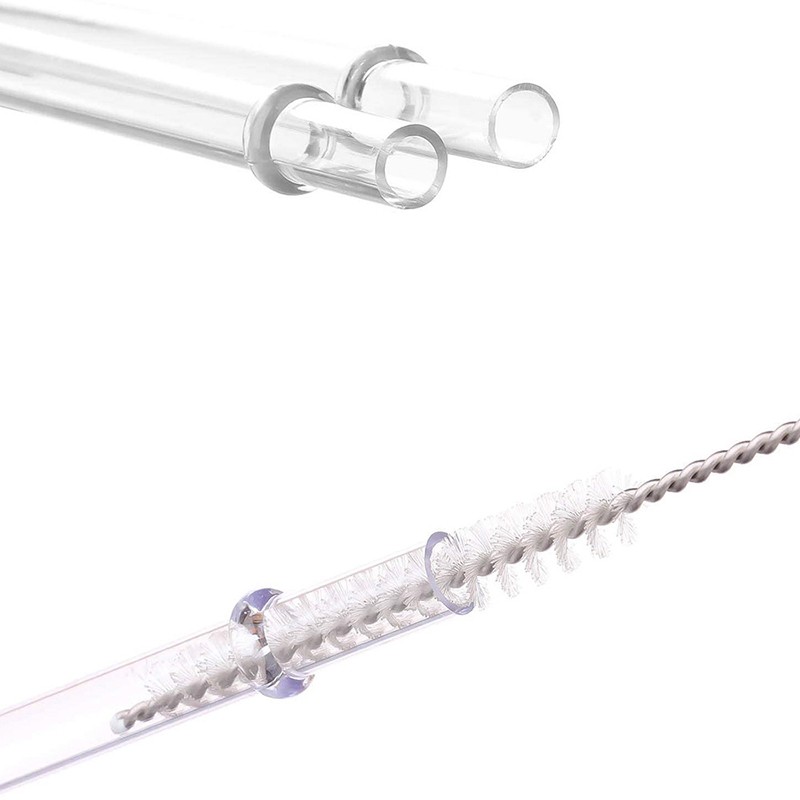 10Pcs Reusable Drinking Straws Clear Plastic Straws Clear Unbreakable ...