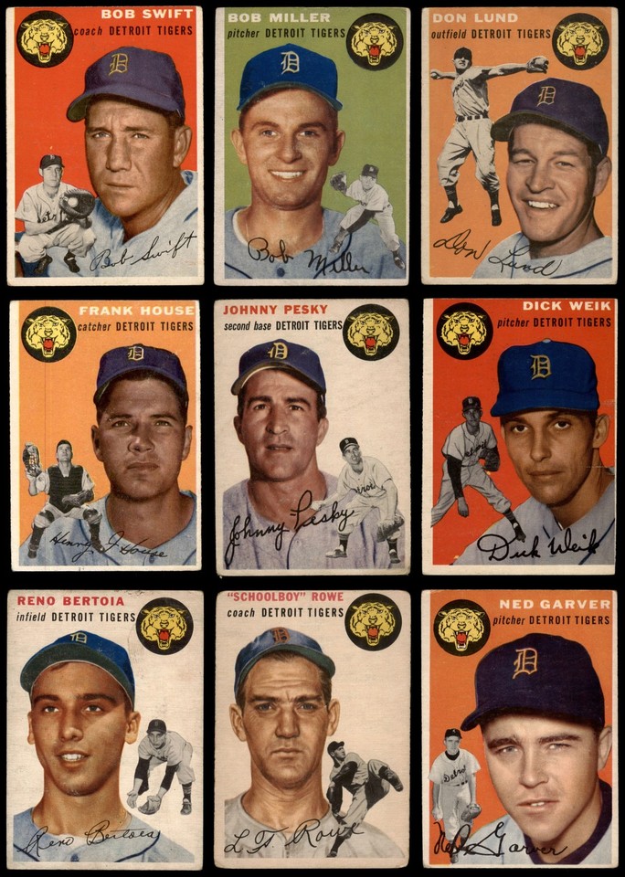 1954 Topps Detroit Tigers Team Set 2 - GOOD 4775782 | eBay