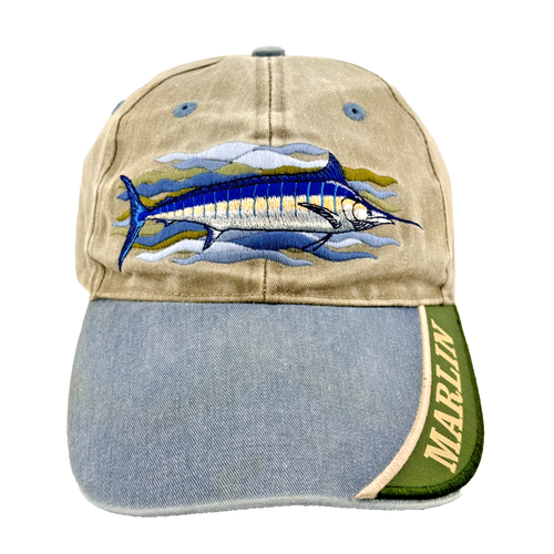 Adult MARLIN CAP Beige Blue Green - OSFM - Adjustable | eBay