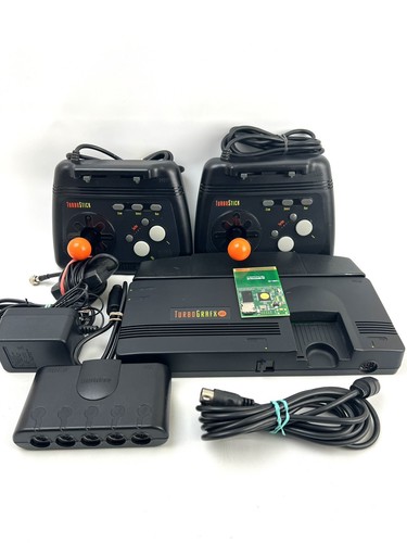 turbo grafx 16 console Lot Master Hue Card W/all Games 2 Turbo Stick ...