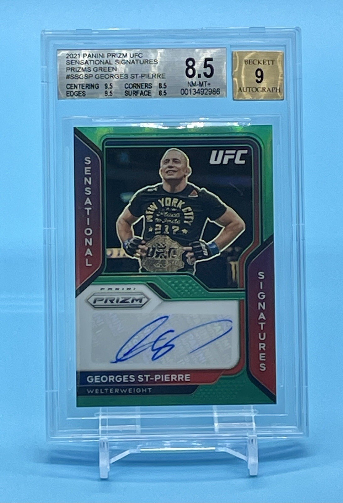 2021 Panini Prizm UFC - Sensational Signatures Georges St-Pierre #SS ...