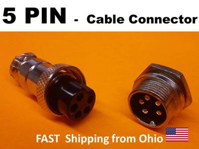 5 pin Small Wire Quick Connect Cable Connector SET / School Electrical ...