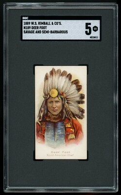 1889 N189 Kimball Savage & Semi-Barbarous "Deer Foot" SGC 5 EX #4810411 ...