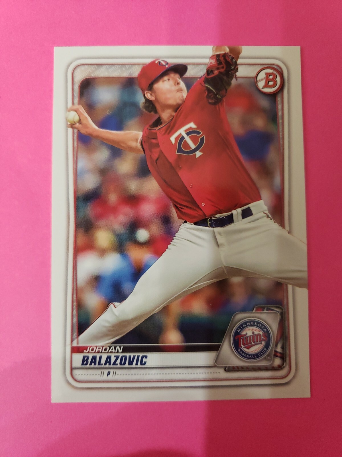 Jordan Balazovic 2020 Bowman Draft BD-58 paper base , Minnesota Twins ...