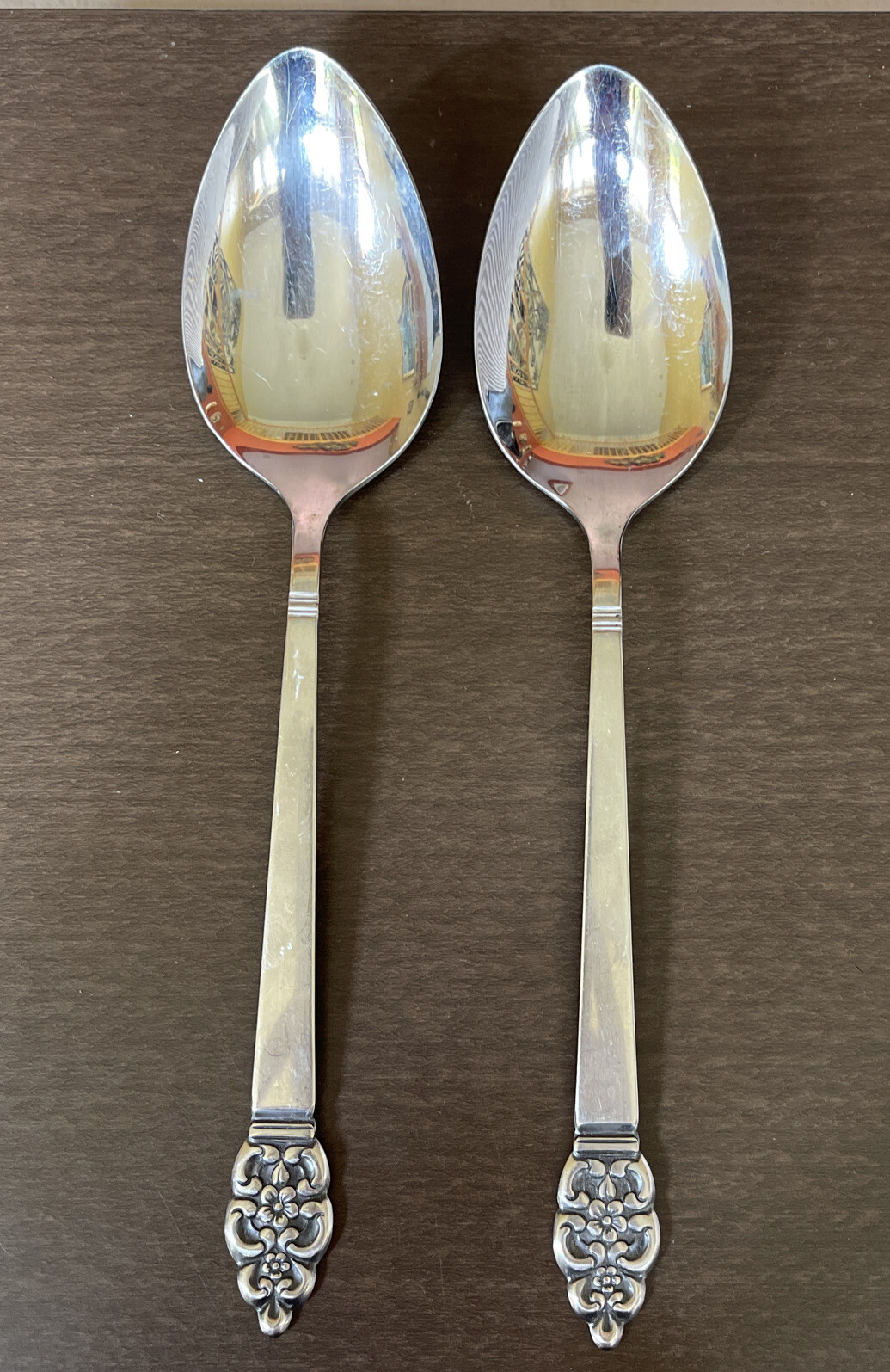 Set of 2 Oneida NORDIC CROWN Serving Spoons Deluxe Stainless ...