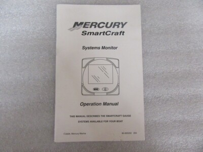PM174 Mercury SmartCraft Systems Monitor Operation Manual P/N 90-895202 ...