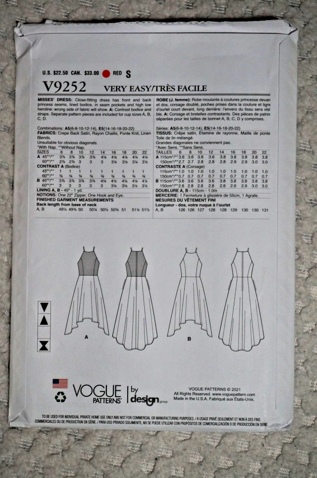 VOGUE V9212-V9361 - Women's Sewing Patterns - PICK-A-STYLE - New ...