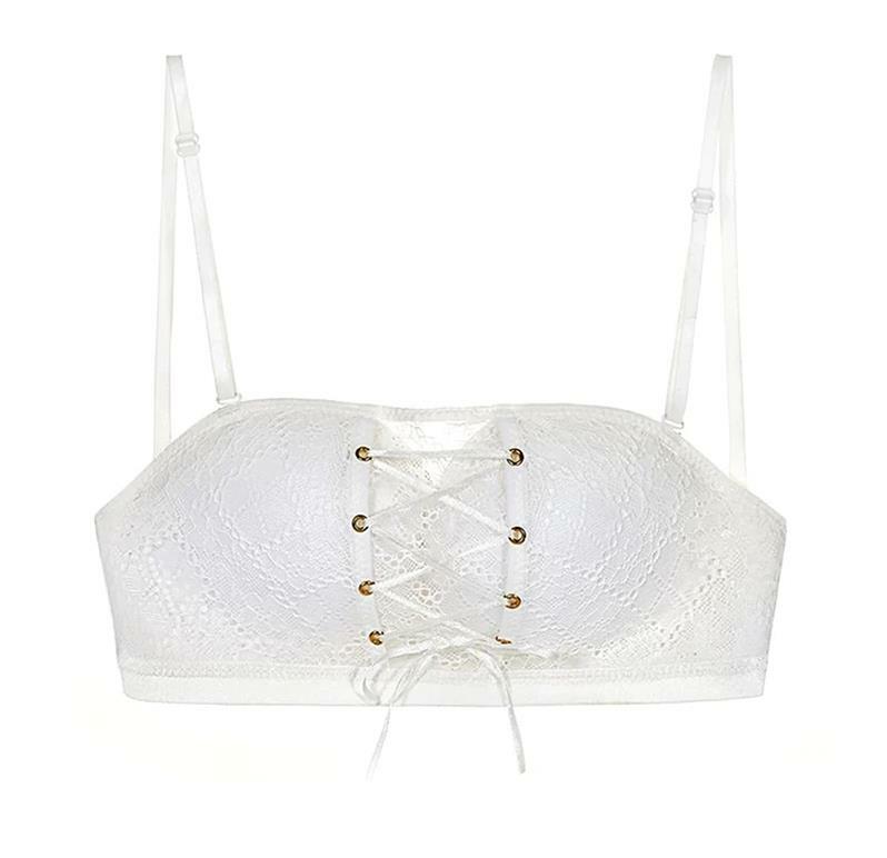 Womens Multiway Strapless Padded Lace Bra Push Up Underwire Halter ...