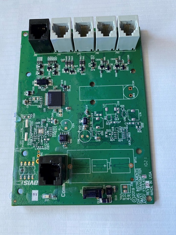 Davis Weather Integrated Sensor Suite PCB Controller Cabled Vantage Pro ...