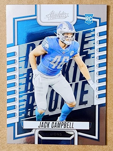 2023 Panini Absolute Jack Campbell Rookie Football #154 Detroit Lions ...