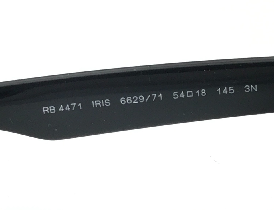 Ray-Ban Sunglasses RB4471 IRIS 6629/71 Shiny Black Frames with Dark ...