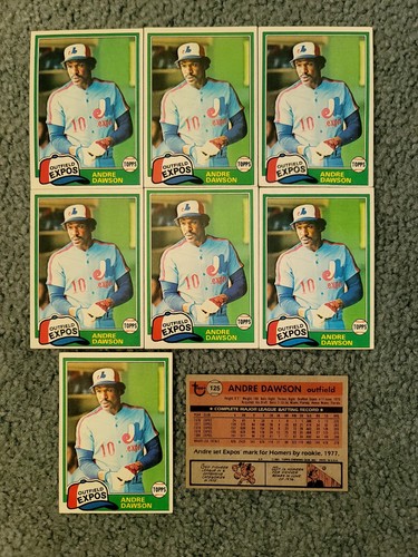 1981 Topps Andre Dawson Baseball Card Lot of approx 8 Cards | eBay