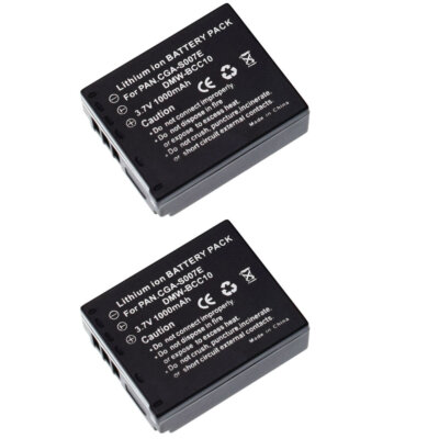 2Pack Battery For Panasonic Lumix DMC-TZ1 DMC-TZ2 DMC-TZ3 DMC-TZ4 DMC ...