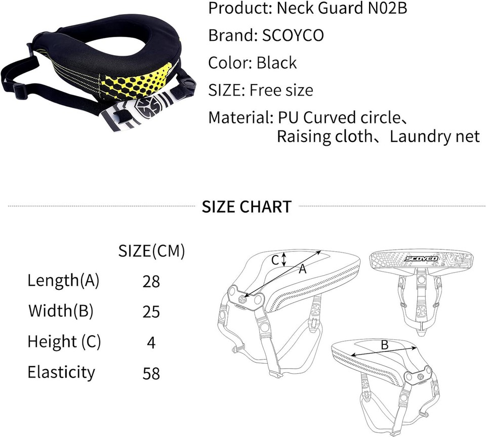 Motorcycle Neck Protector Motocross Neck Brace Support Neck Rests Race ...